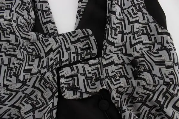 Karl Lagerfeld Black Silk Blouse Top
