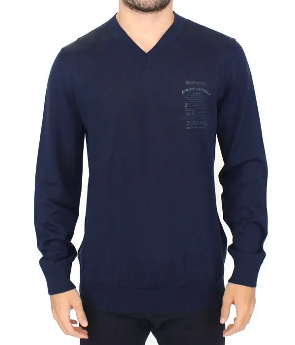 Ermanno Scervino Wool Blend V-neck Pullover Sweater