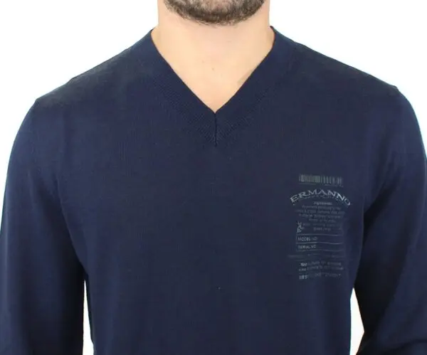 Ermanno Scervino Wool Blend V-neck Pullover Sweater