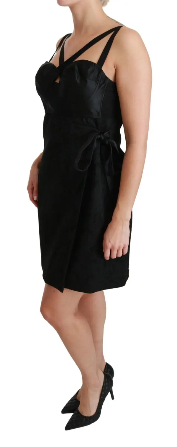 Dolce & Gabbana Stretch Satin Jacquard Mini Dress