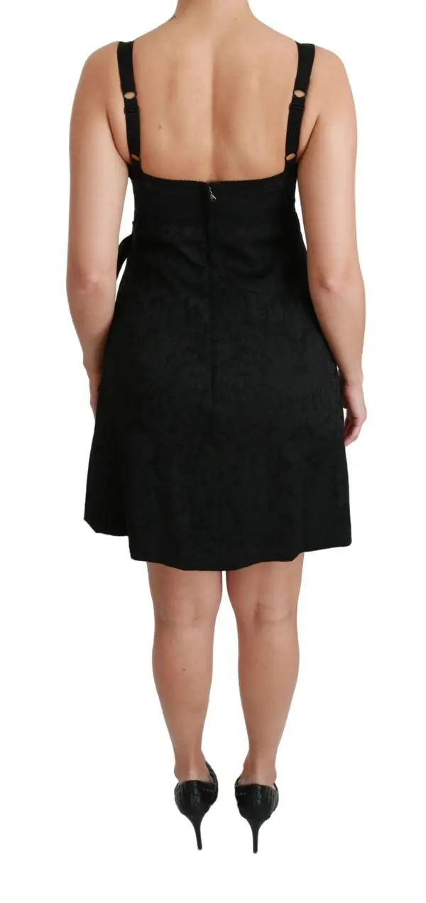 Dolce & Gabbana Stretch Satin Jacquard Mini Dress