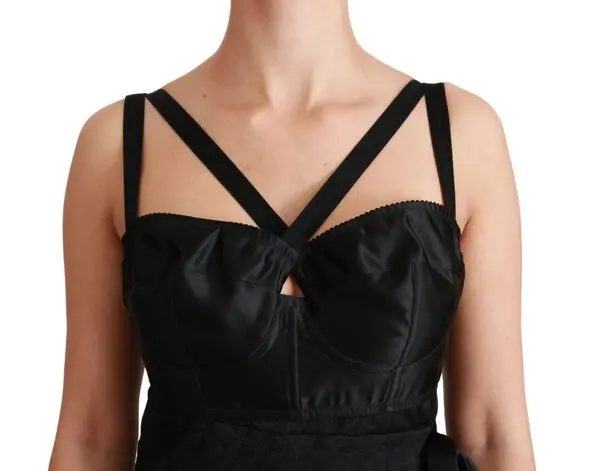 Dolce & Gabbana Stretch Satin Jacquard Mini Dress