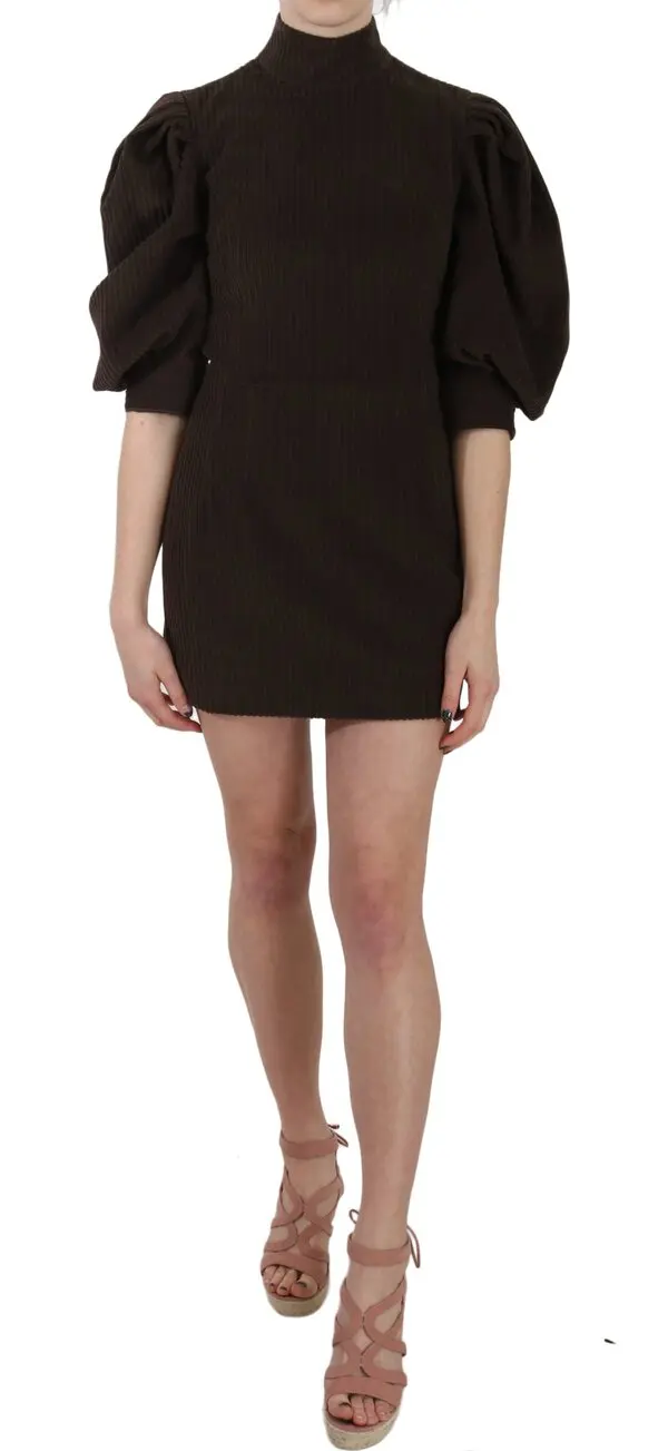 Dolce & Gabbana Corduroy Bodycon Mini Dress - Brown
