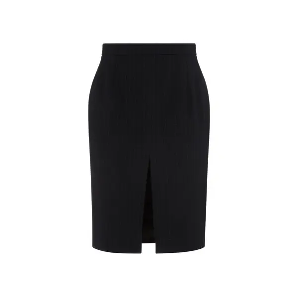 Saint Laurent Virgin Wool Midi Skirt