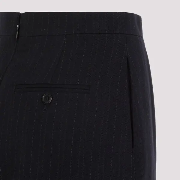 Saint Laurent Virgin Wool Midi Skirt