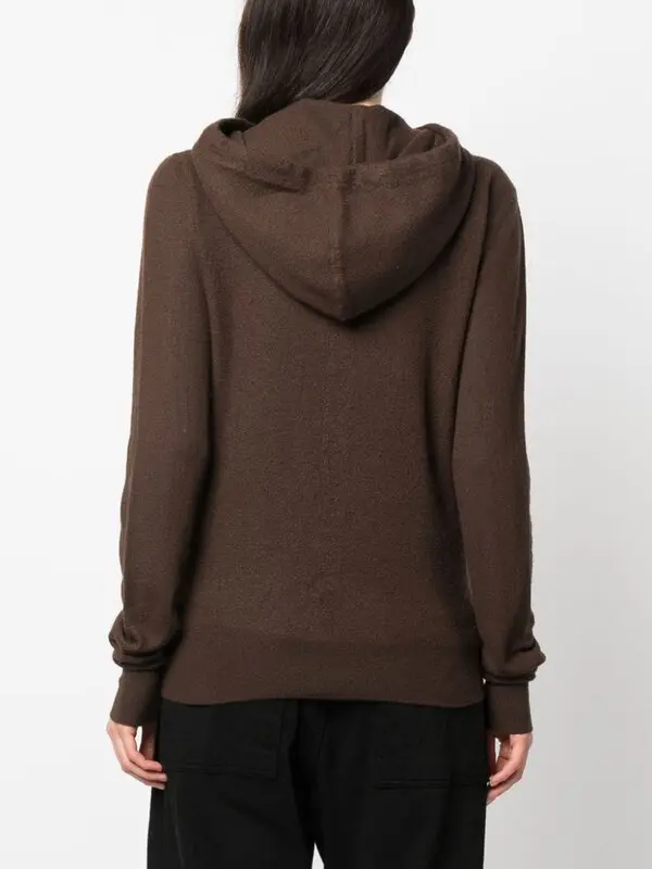 Rick Owens Zip-up Cashmere Hoodie