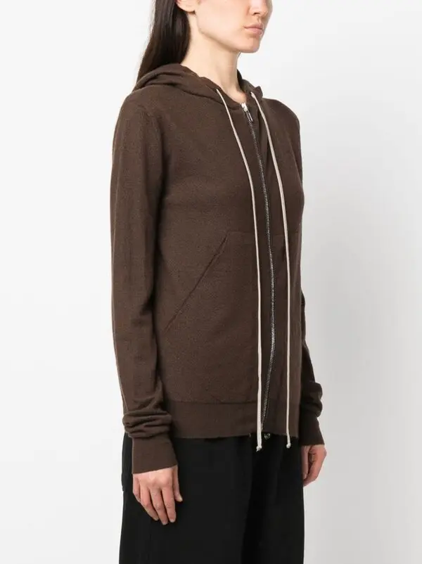 Rick Owens Zip-up Cashmere Hoodie