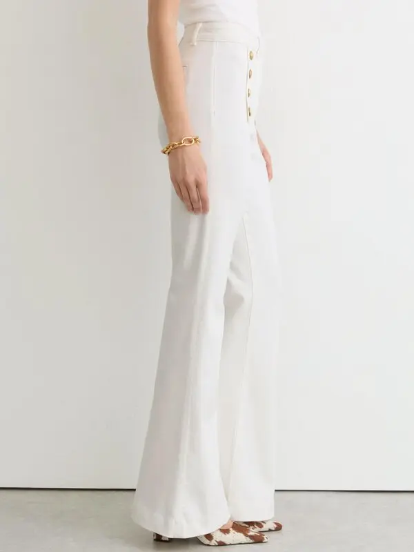 REISS Athena High-rise Flared Jeans - White