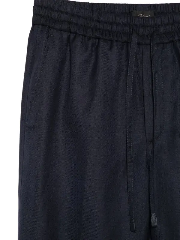 Brioni Asolo Linen And Wool Trousers - Blue
