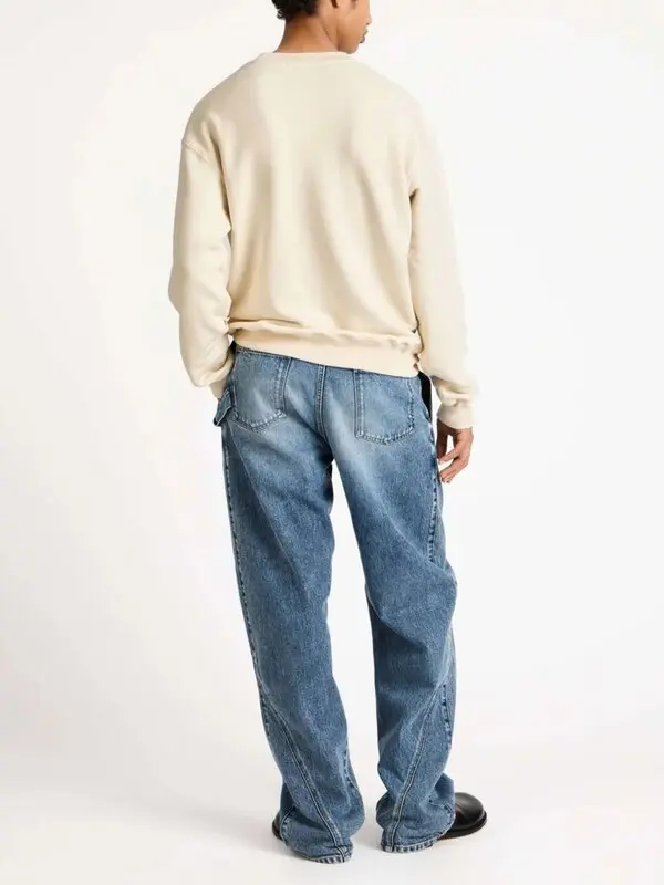 JW Anderson Sweatshirt With Ribbon Anchor - Beige