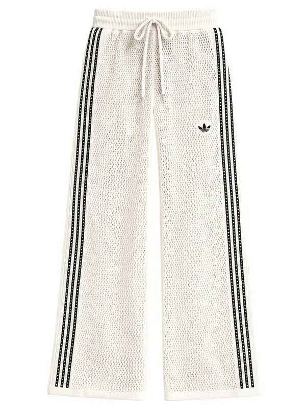 Adidas Crochet Trousers - White