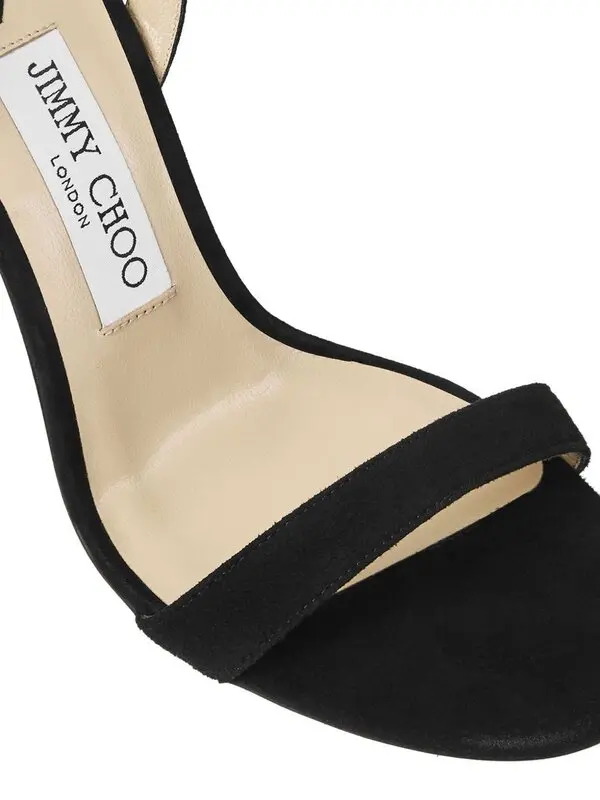 JIMMY CHOO Jenn Suede Sandals - Black