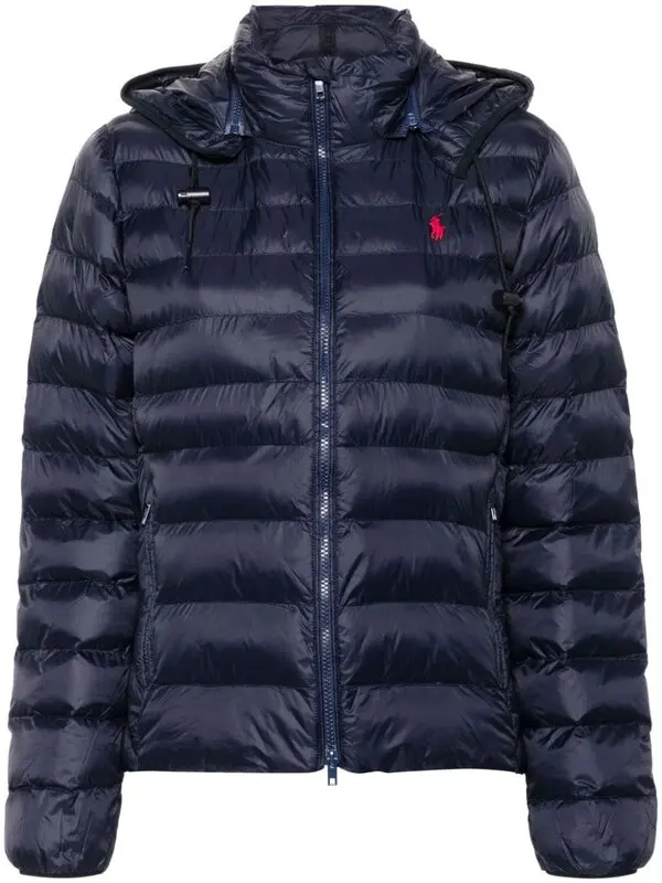 Polo Ralph Lauren Down Jacket With Hood - Blue