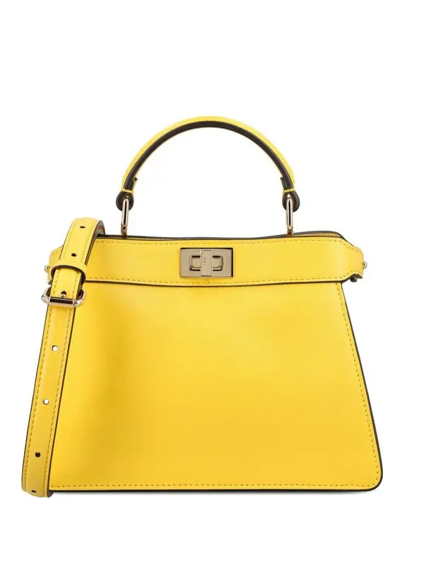 Fendi Peekaboo Iseeu Petite Leather Handbag - Yellow