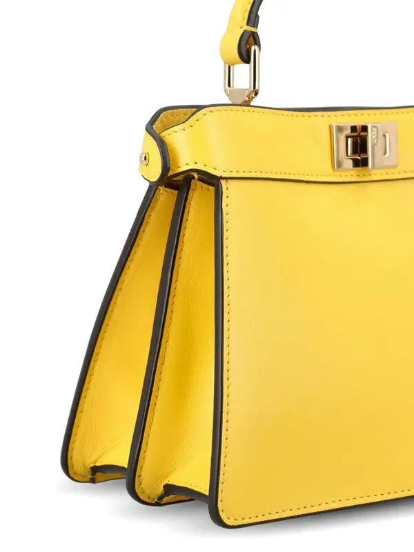 Fendi Peekaboo Iseeu Petite Leather Handbag - Yellow
