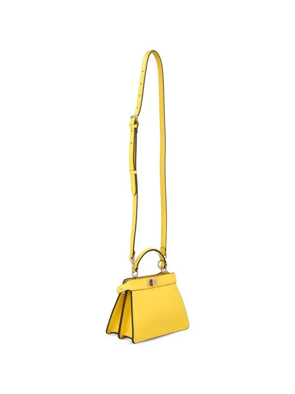 Fendi Peekaboo Iseeu Petite Leather Handbag - Yellow