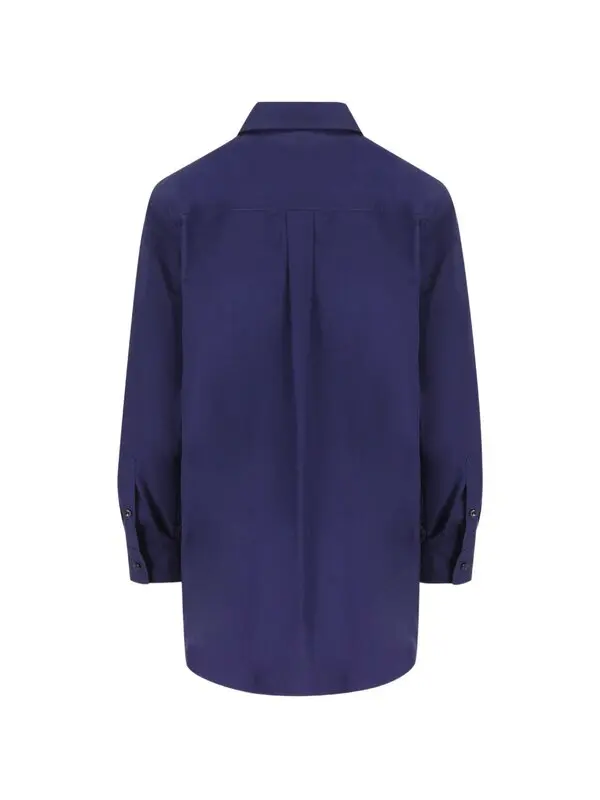 Fendi Embroidered Cotton Shirt - Blue
