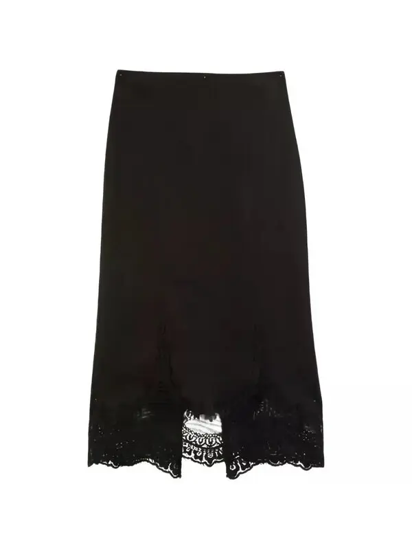 TWINSET Lace-trim Scalloped-hem Skirt