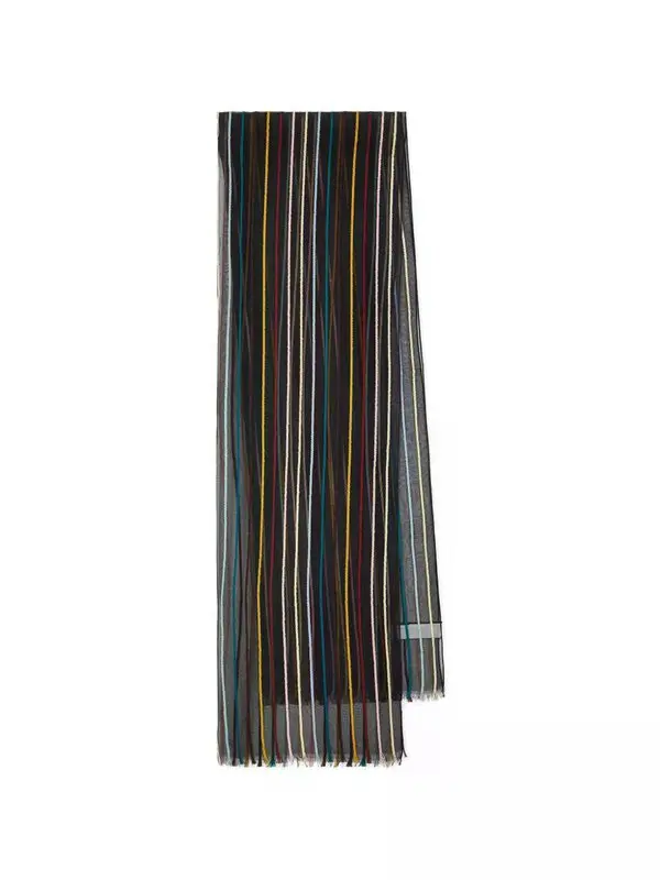 Paul Smith Striped Scarf - Black