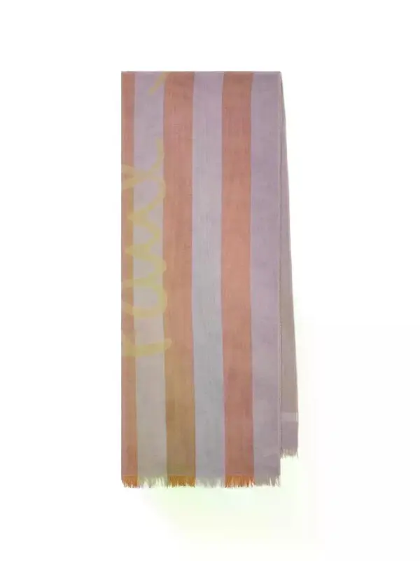 Paul Smith Striped Logo-print Scarf - Purple