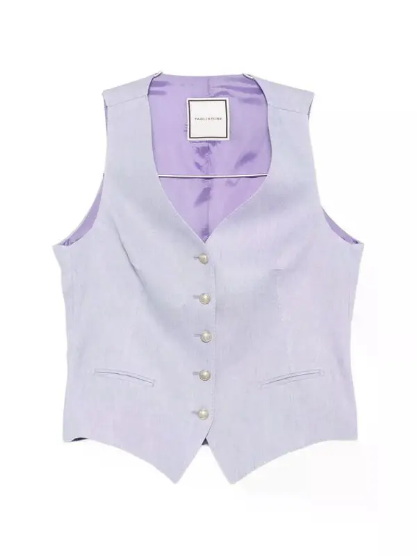 Tagliatore Button-up Waistcoat - Purple