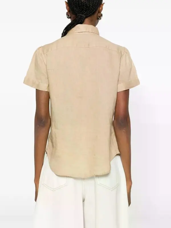 Polo Ralph Lauren Embroidered-logo Short-sleeve Shirt - Neutrals