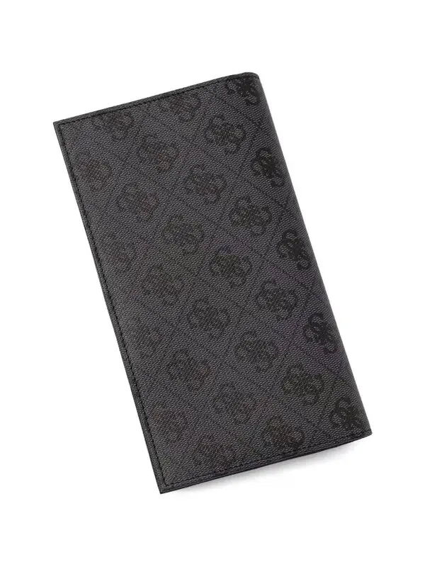 Guess Monogram-pattern Logo-plaque Leather Passport Holder