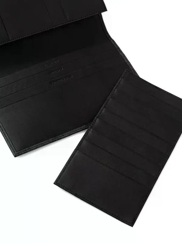 Guess Monogram-pattern Logo-plaque Leather Passport Holder
