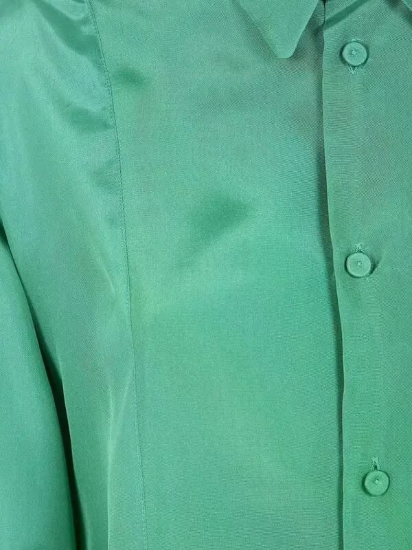 Alberta Ferretti Satin-finish Silk Shirt
