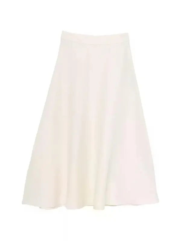 LUISA CERANO Floral-appliqué Mesh Midi Skirt