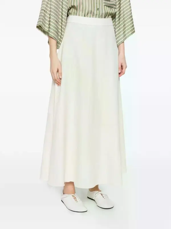 LUISA CERANO Floral-appliqué Mesh Midi Skirt