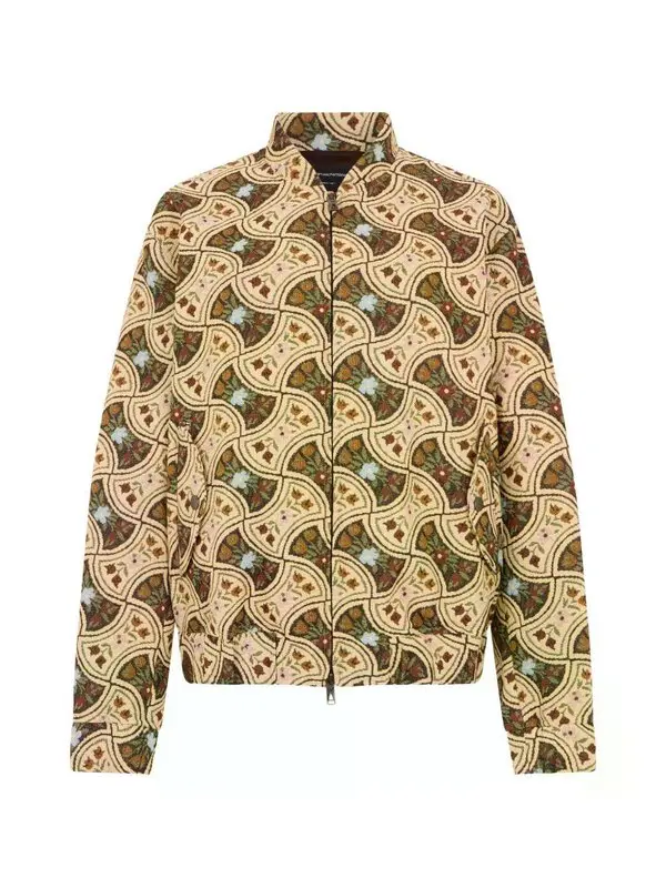 Emporio Armani Floral-pattern Jacket - Neutrals