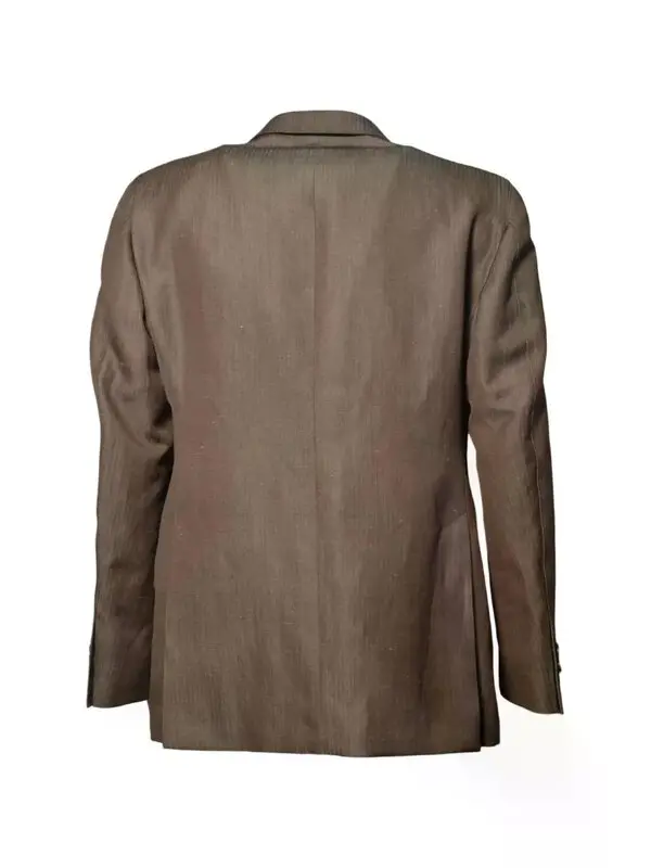 GABRIELE PASINI Peak-lapel Textured Blazer - Brown