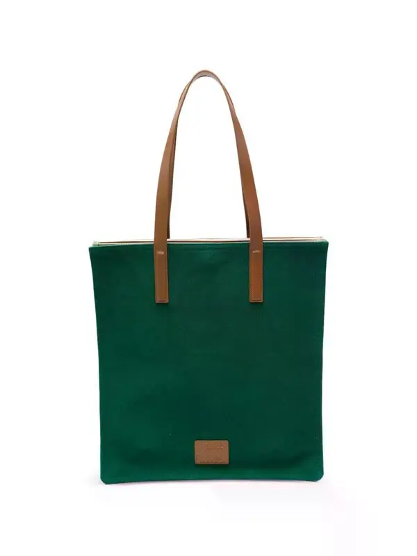 Paul Smith Concertina Leather-trim Tote Bag - Green