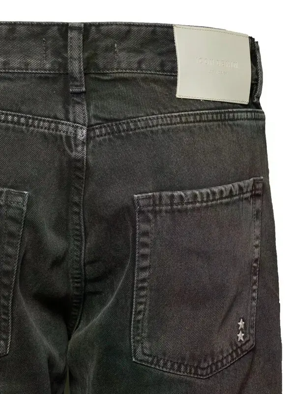 ICON DENIM LOS ANGELES Star-embroidered Jeans - Black