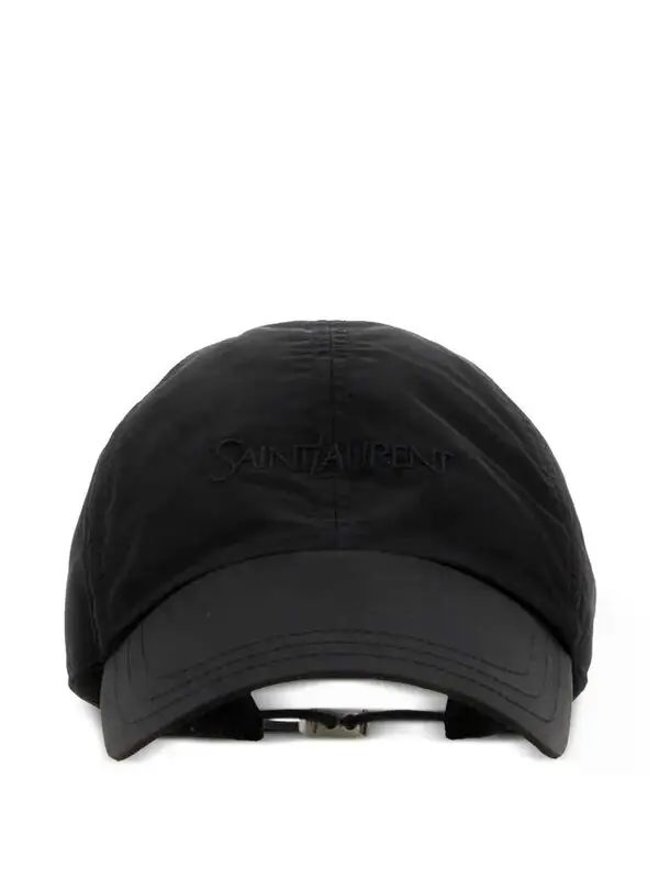 Saint Laurent Logo-embroidered Baseball Cap - Black
