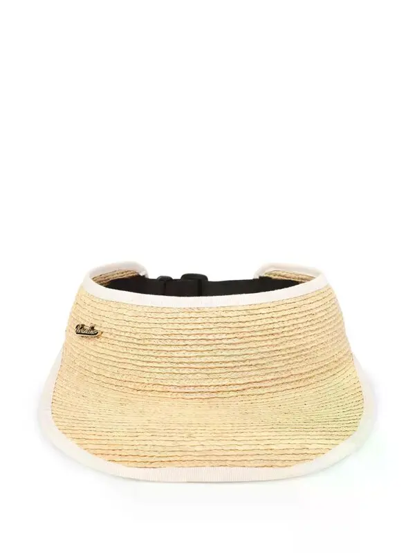 Borsalino Woven Straw Visor - Neutrals