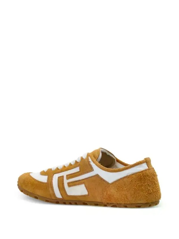 Balmain Racer Suede-panel Sneakers - Yellow