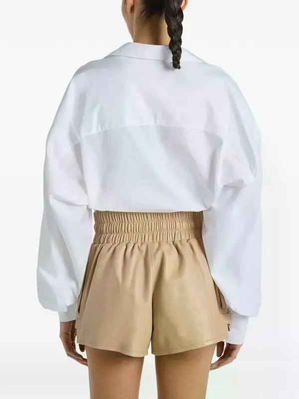 Balmain Wrap-design Cotton Blouse