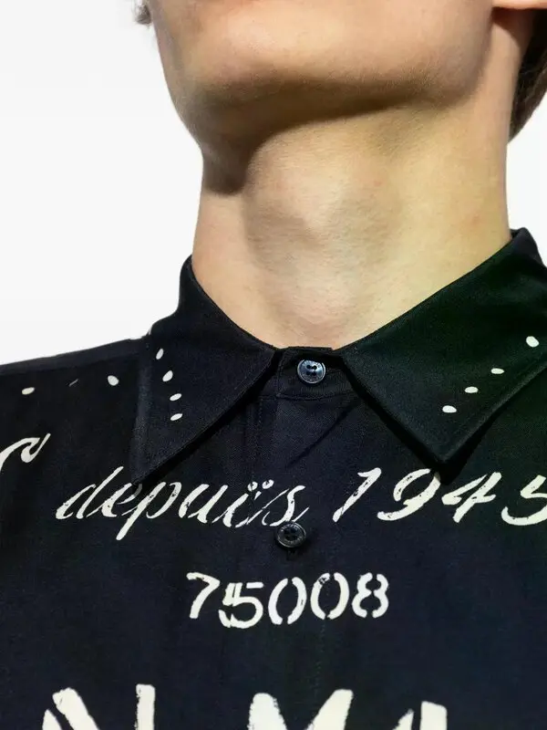 Balmain Logo-print Long-sleeve Shirt