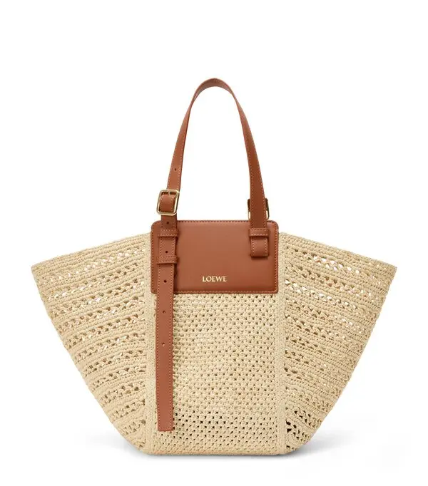 Loewe X Paula's Ibiza Raffia Hammock Cabas Tote Bag - Beige