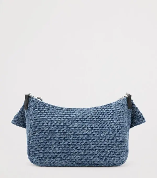 Loewe X Paula's Ibiza Medium Crochet Ola Shoulder Bag - Blue