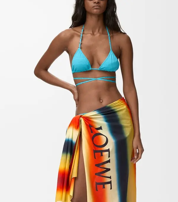 Loewe X Paula's Ibiza Cotton Stripe Pareo - Orange