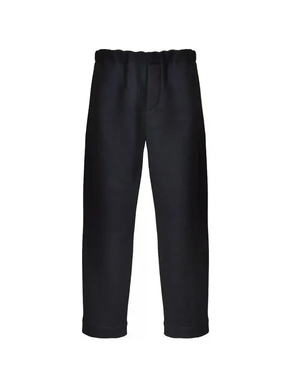 META CAMPANIA COLLECTIVE Drawstring-waist Wool Trousers - Black