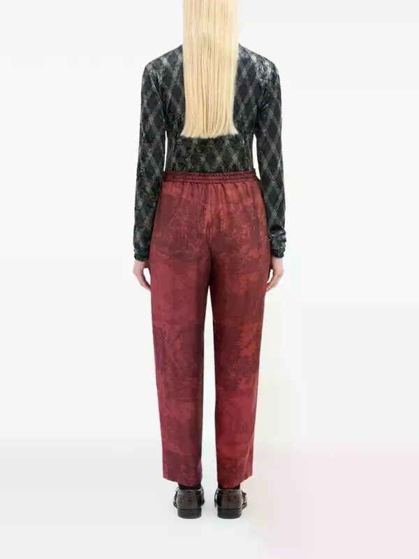 PIERRE-LOUIS MASCIA Landscape Print Drawstring Trousers