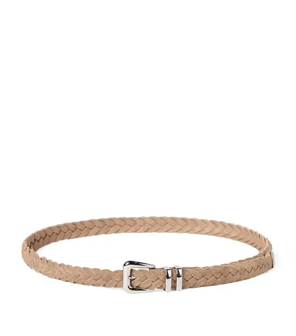 Brunello Cucinelli Leather Braided Belt - Brown