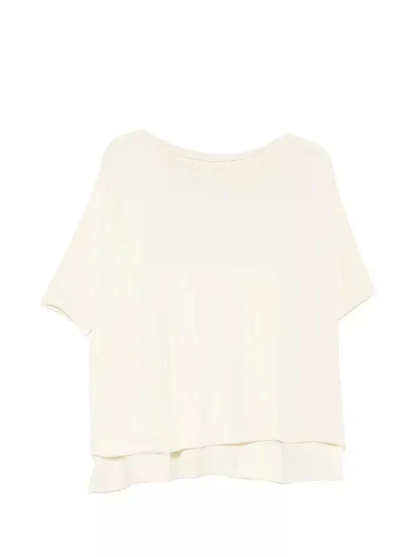 Liviana Conti Stepped-hem T-shirt - Neutrals