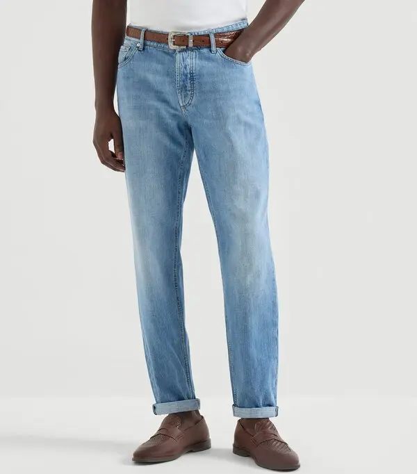 Brunello Cucinelli Lightweight Straight Jeans - Blue
