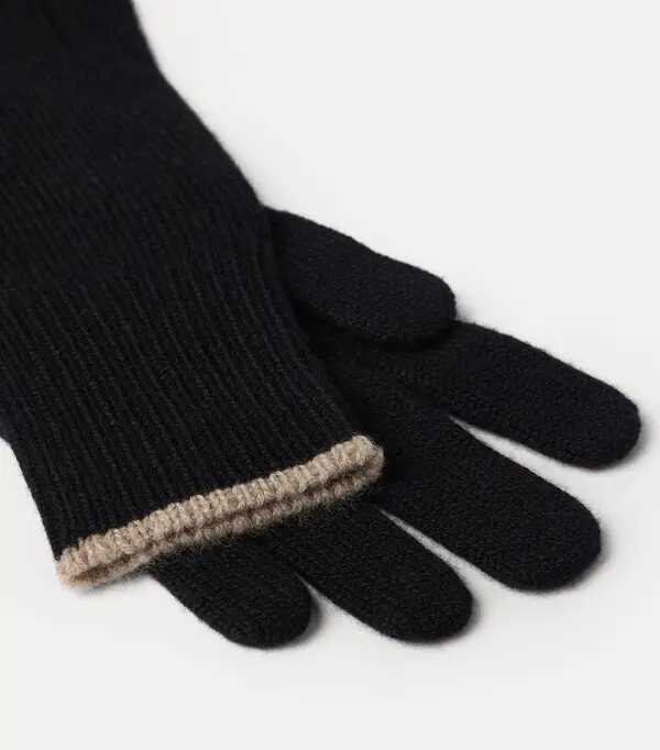 Brunello Cucinelli Cashmere Gloves - Black