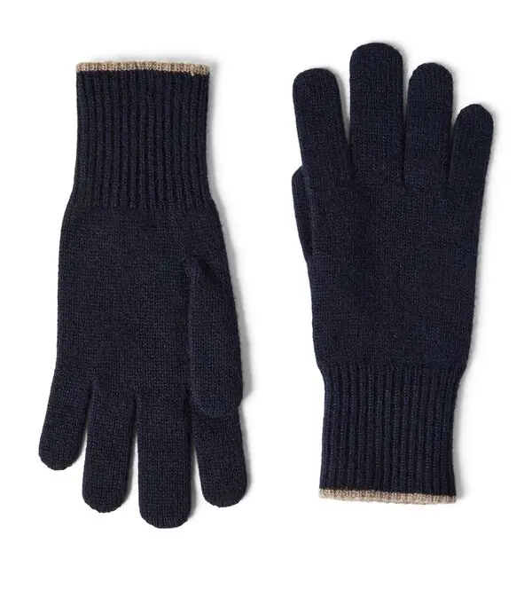 Brunello Cucinelli Cashmere Gloves - Blue